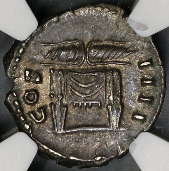 145 NGC XF Antoninus Pius Roman Empire Denarius Jupiter Thunderbolt ...