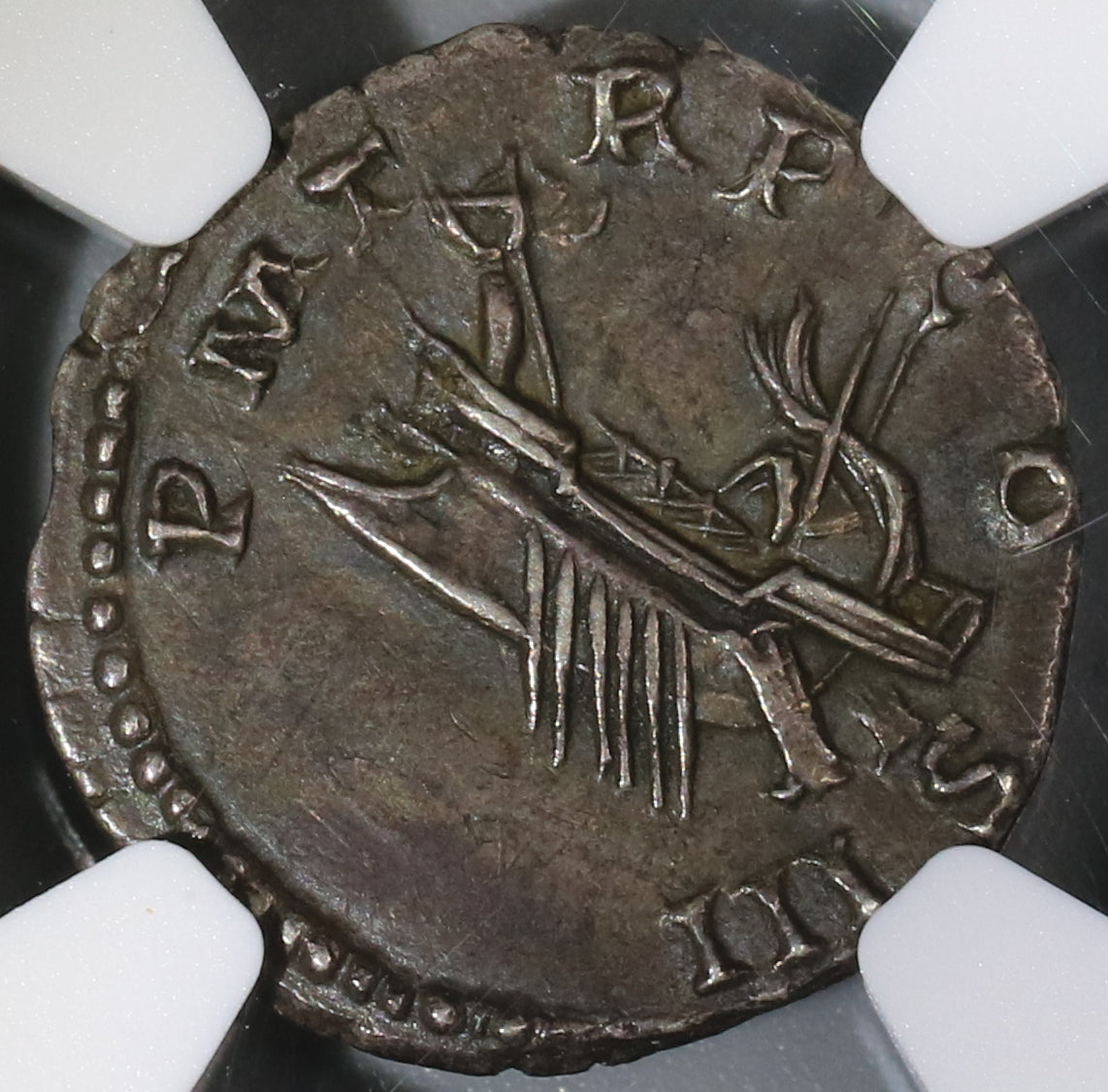 119 Hadrian NGC AU Roman Empire Denarius War Galley Ship Rowing 5/5 4 ...