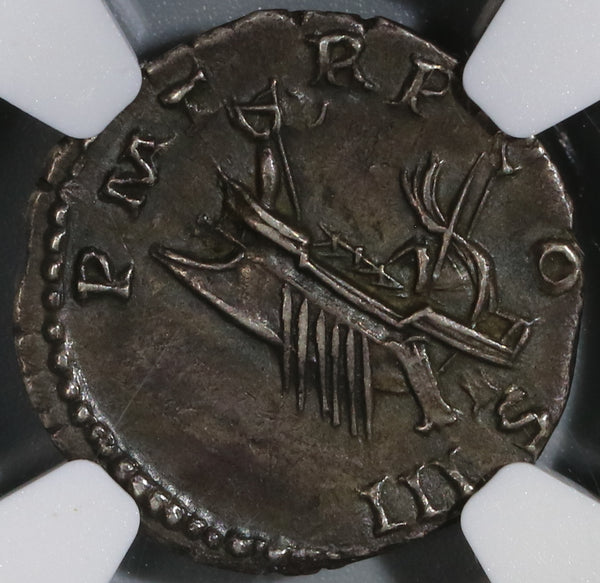 119 Hadrian NGC AU Roman Empire Denarius War Galley Ship Rowing 5/5 4 ...