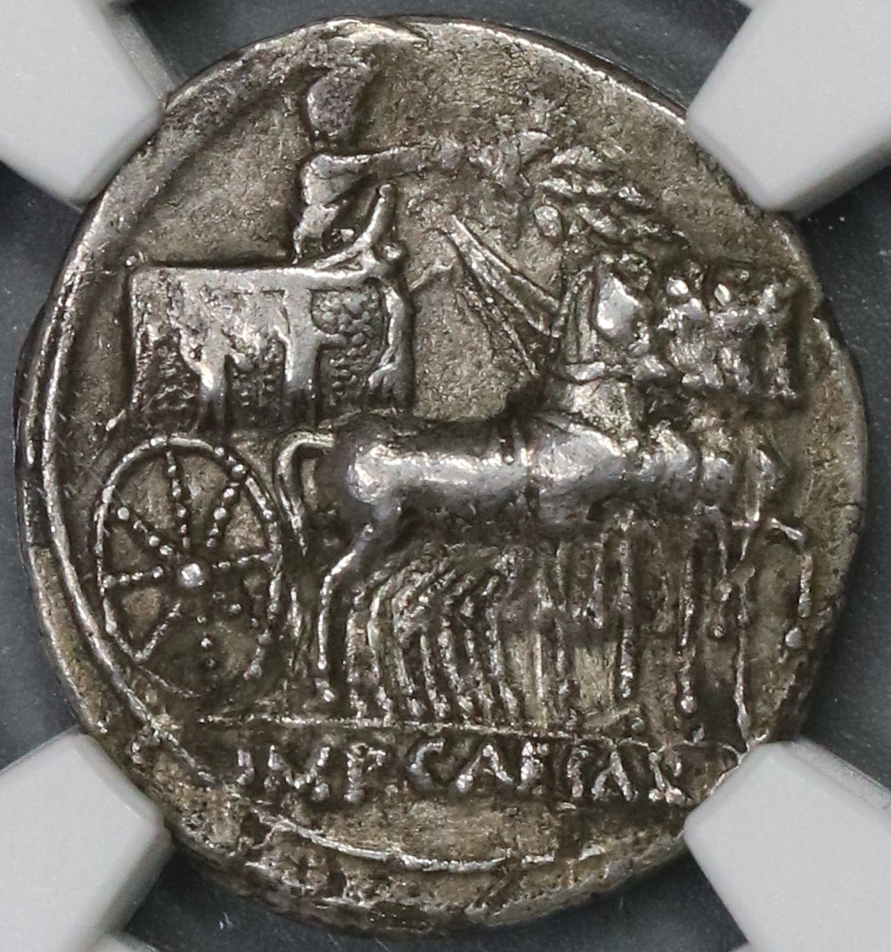30 BC NGC XF Octavian Roman Imperatorial Denarius Quadriga Triumph (18 ...