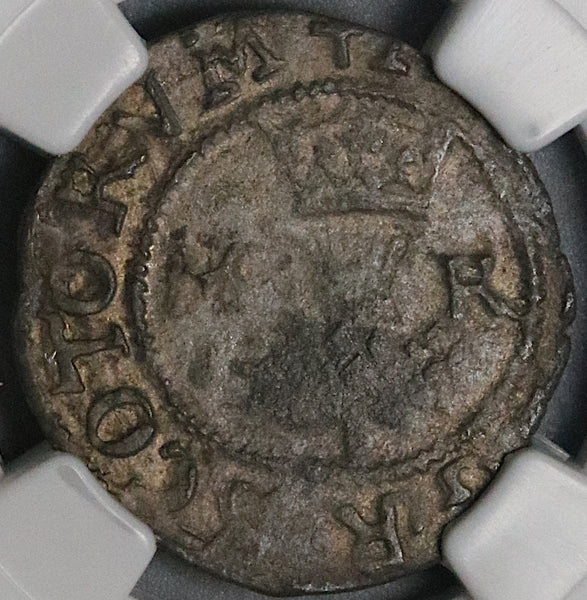 1542 NGC VF 20 Mary Queen Scots Scotland Bawbee Thistle Silver Coin (2 ...