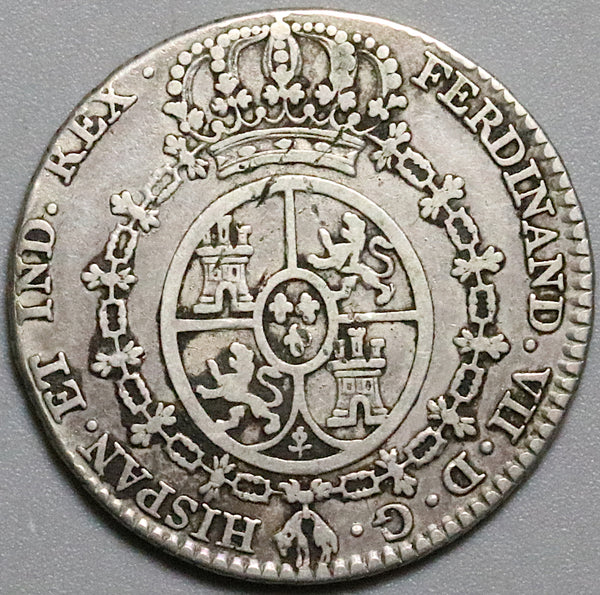 1808 Ferdinand VII Spain 2 Reales Proclamation Coronation Medal Silver ...