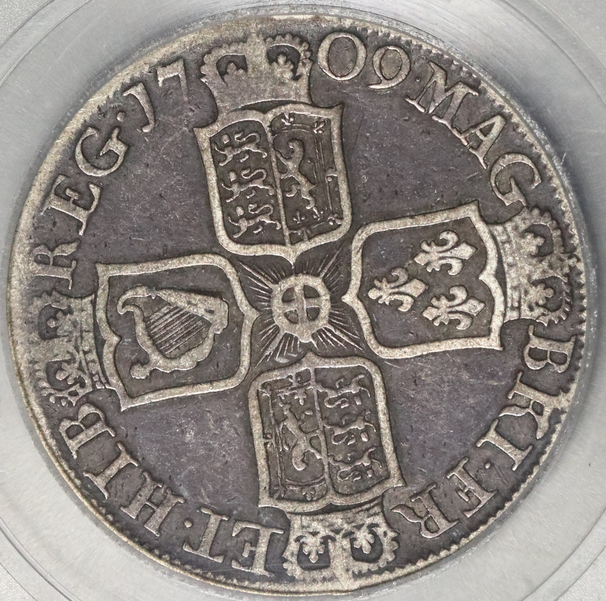 1709 ICG VG 8 Anne 1/2 Crown Great Britain Post Union Silver Coin (210 ...