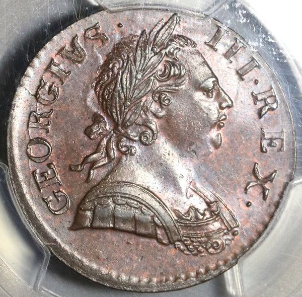 1771 PCGS MS 64 George III 1/2 Penny Great Britain Mint State Colonial ...