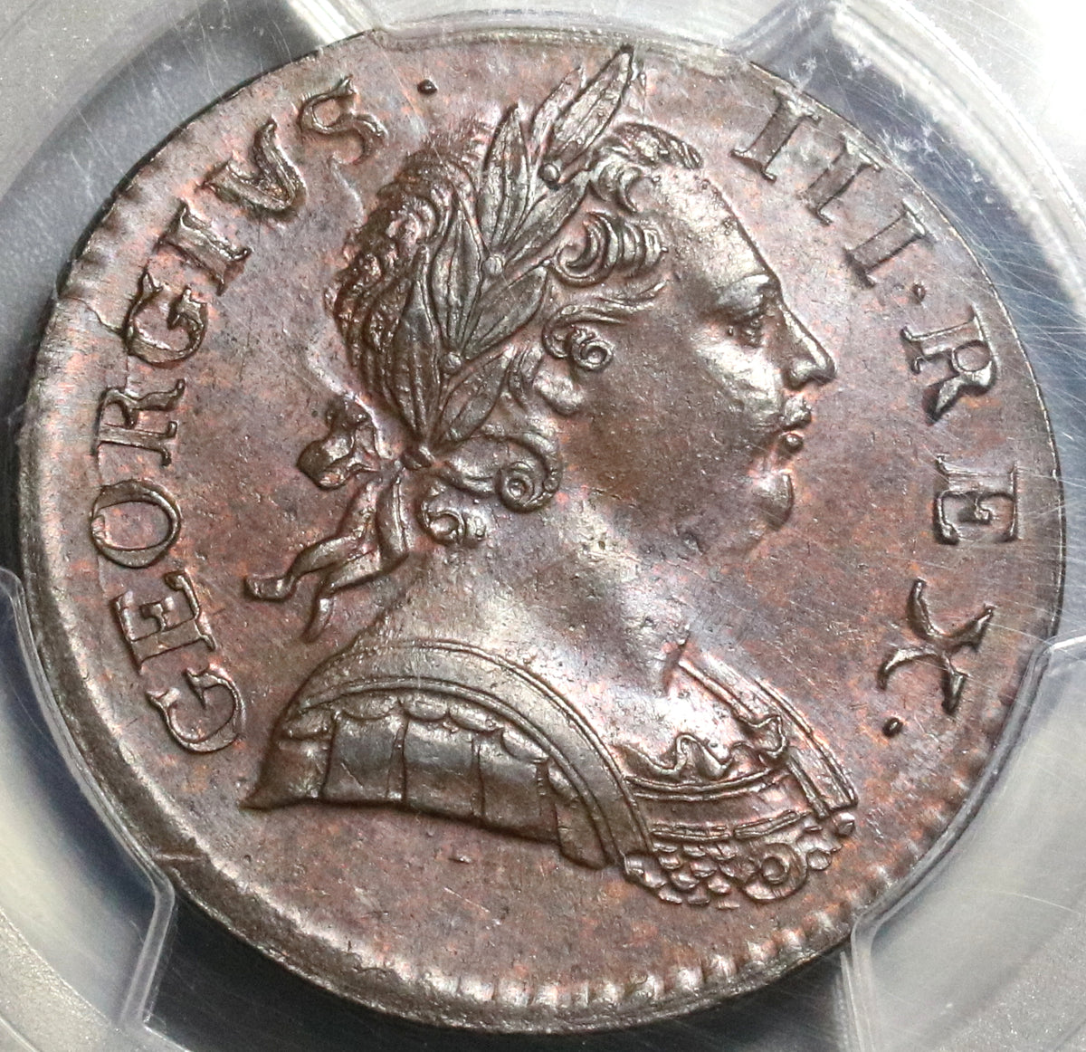 1771 PCGS MS 64 George III 1/2 Penny Great Britain Mint State Colonial ...