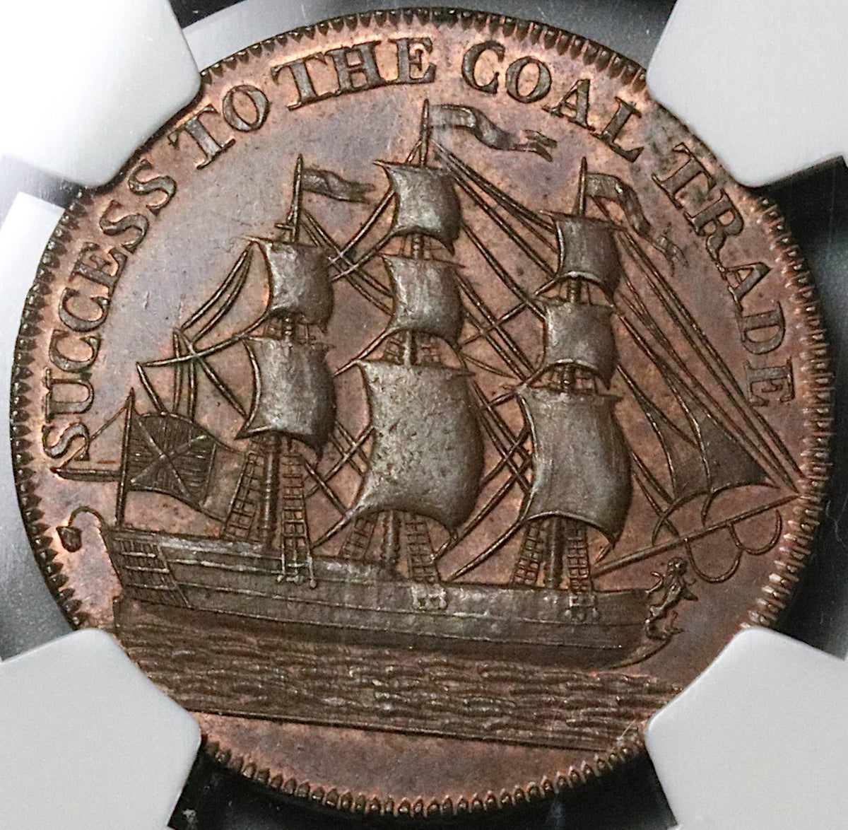 1794 NGC MS 64 Durham South Shields 1/2 Penny Conder Britain Token (23 ...
