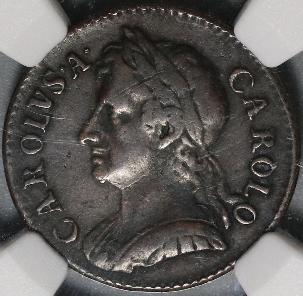 1673 NGC VF Det Charles II Farthing Great Britain England Coin (200728 ...