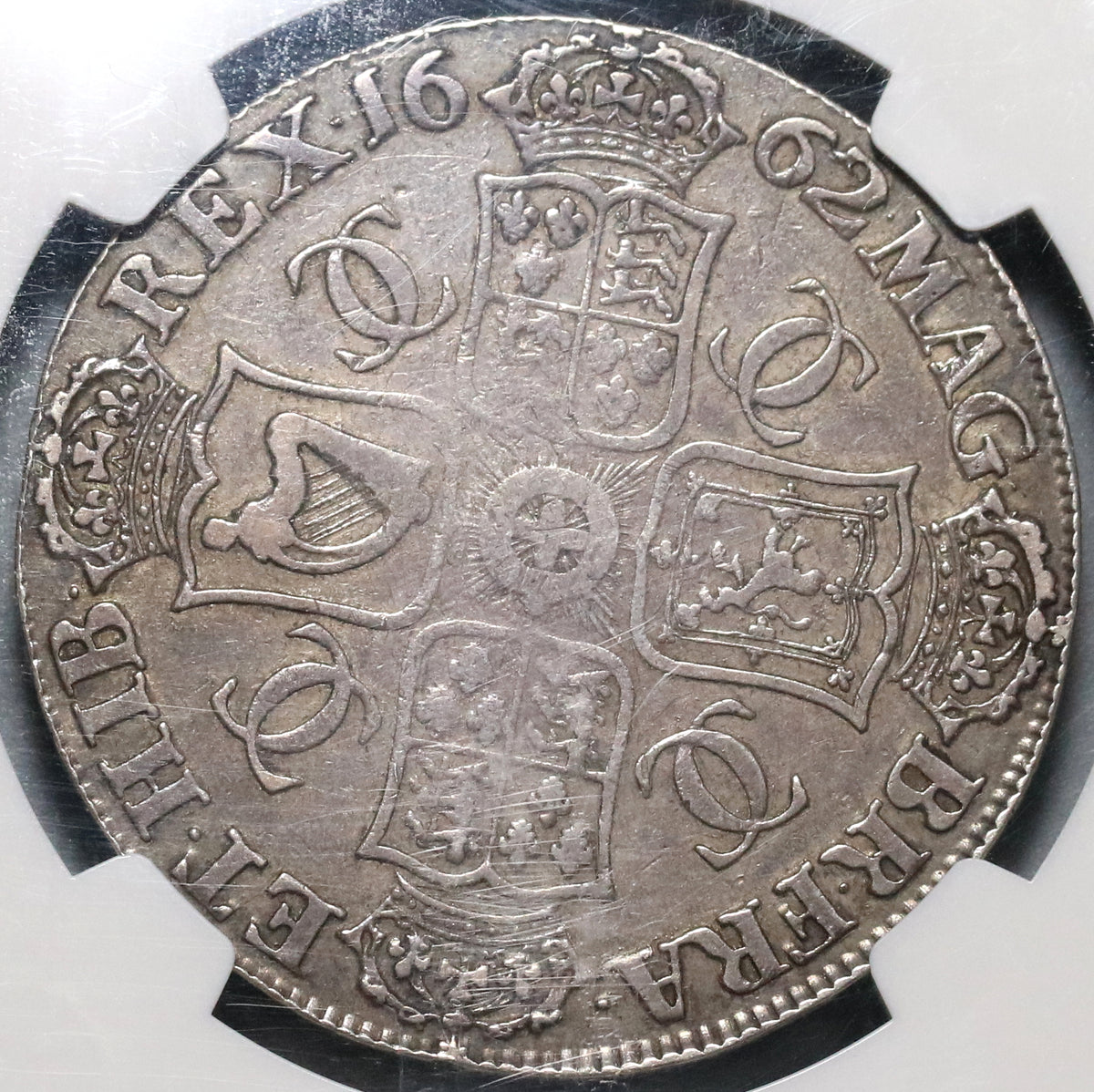 1662 NGC VF 20 Charles II Crown England Great Britain No Edge Year Coi ...