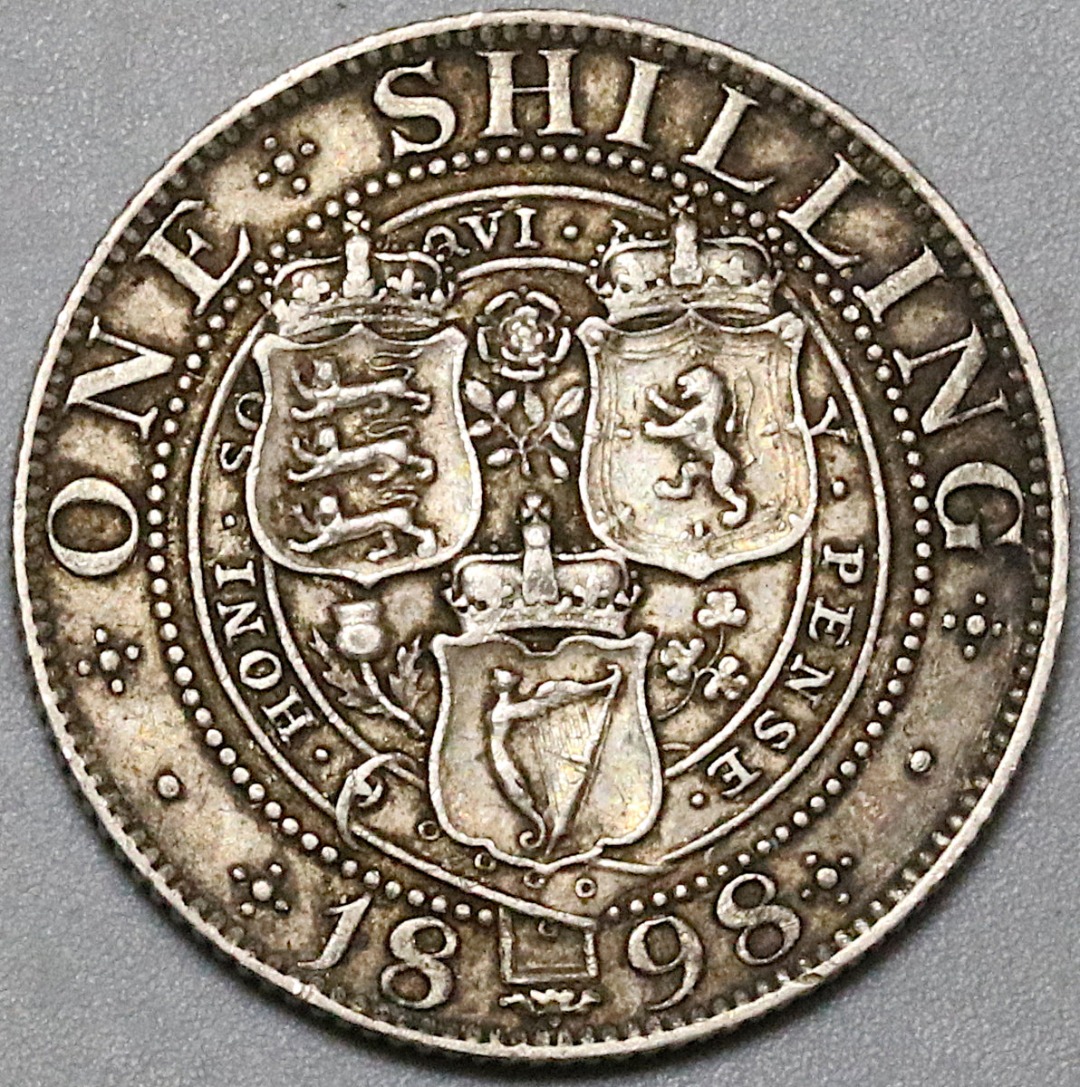 1898 Victoria Shilling Great Britain Sterling Silver Coin (22070509R ...