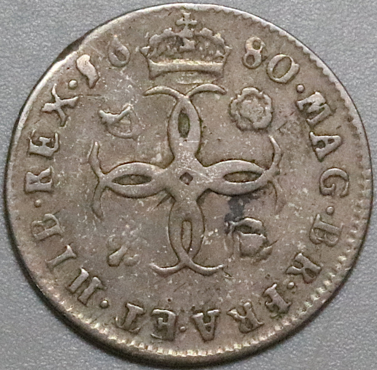 1680 Charles II 4 Pence VF Great Britain Groat Sterling Silver Coin (2 ...