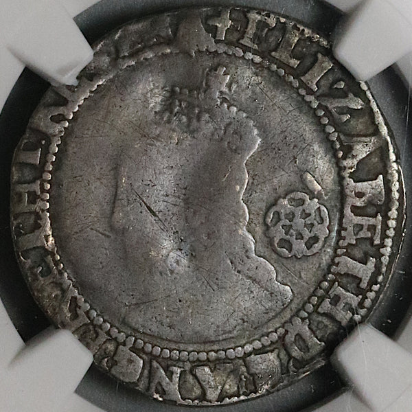 1578 NGC VG 10 Elizabeth I 6 Pence Britain England Tudor Hammered Silv ...